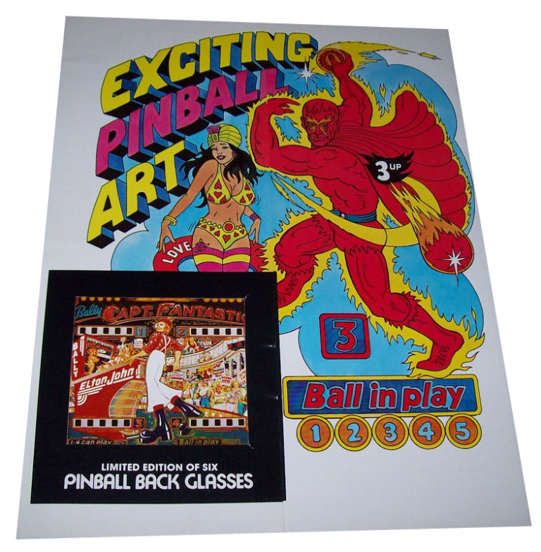 Pinball Backglass - Irving Kaye